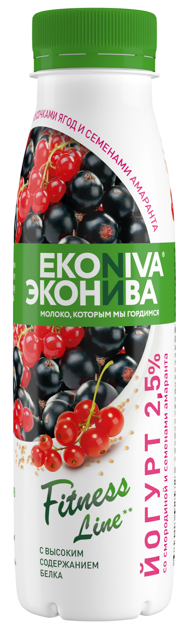 Йогурт Fitness Line со смородиной и семенами амаранта 2,5% 300 г